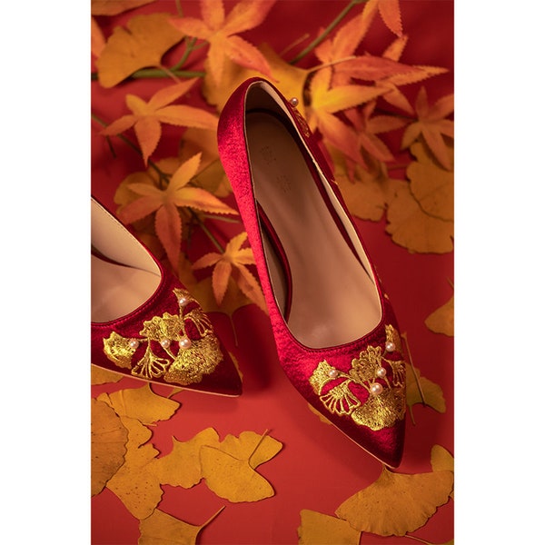 Red Wedding Shoes - Etsy