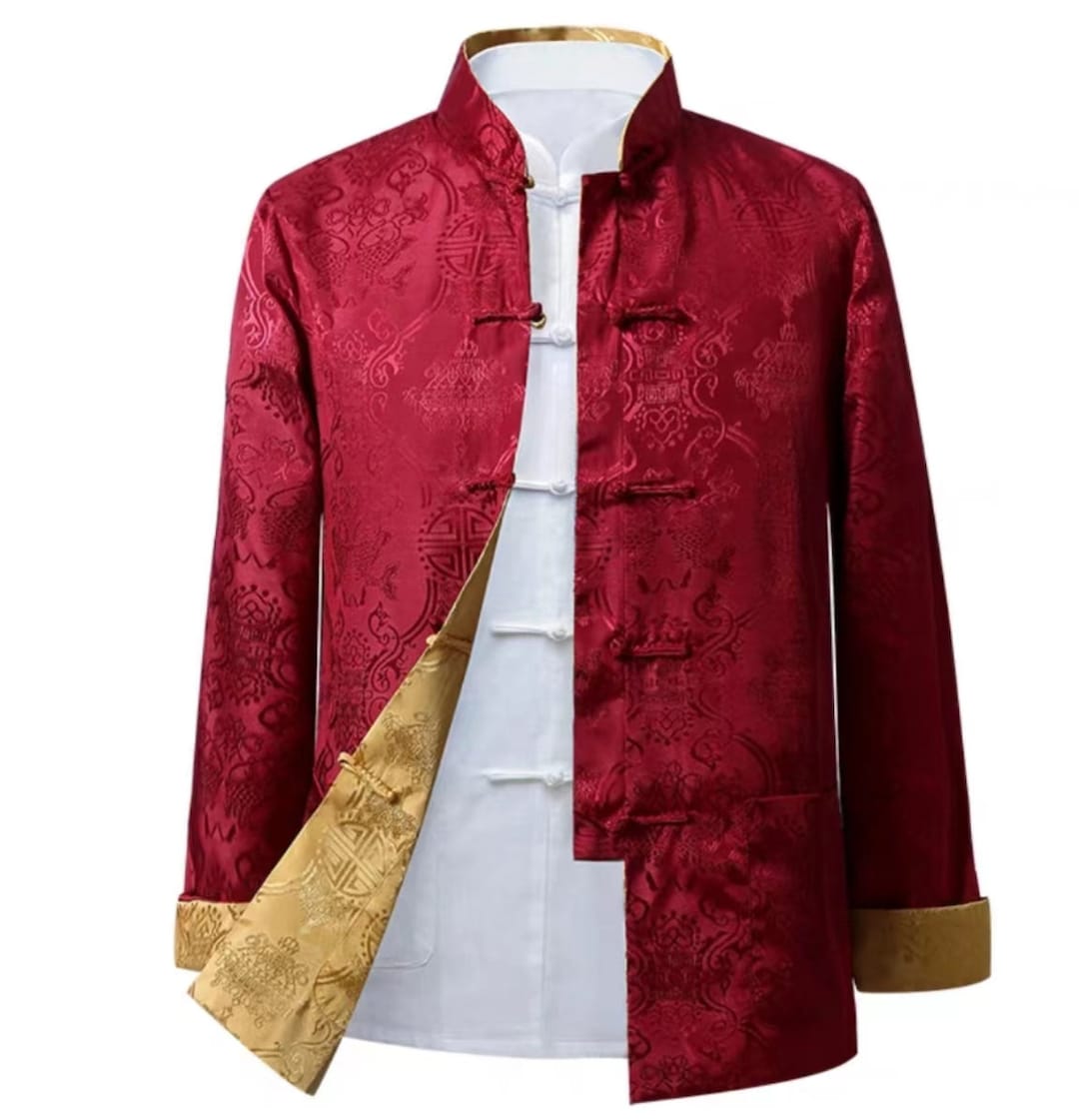 Tangzhuang Jacket With Satin Fabric, Traditional Chinese Wedding ...