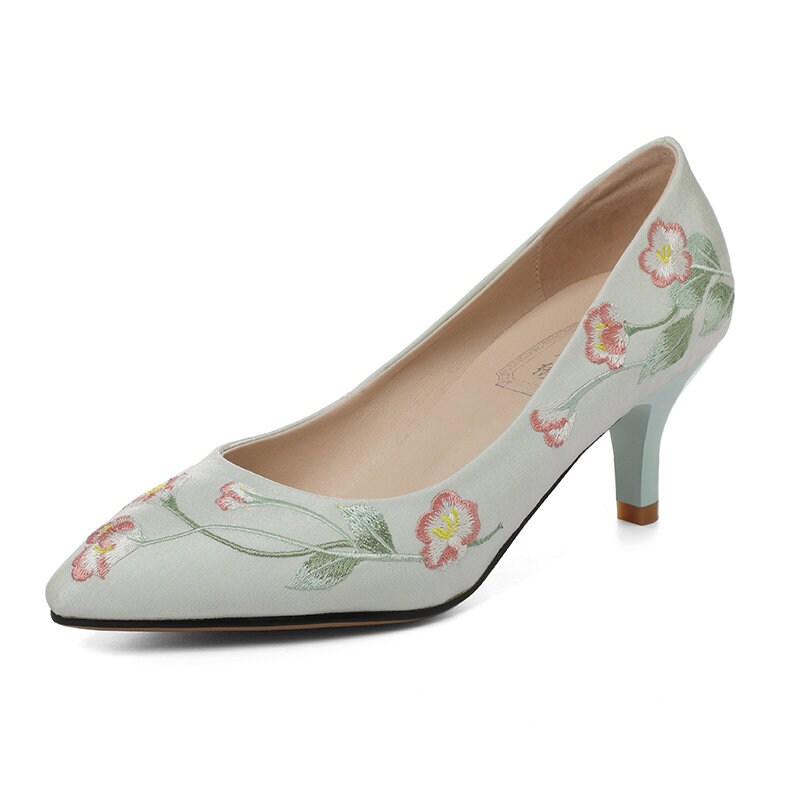 Qipao/hanfu/cheongsam Shoes Flower Embroidery Chinese | Etsy