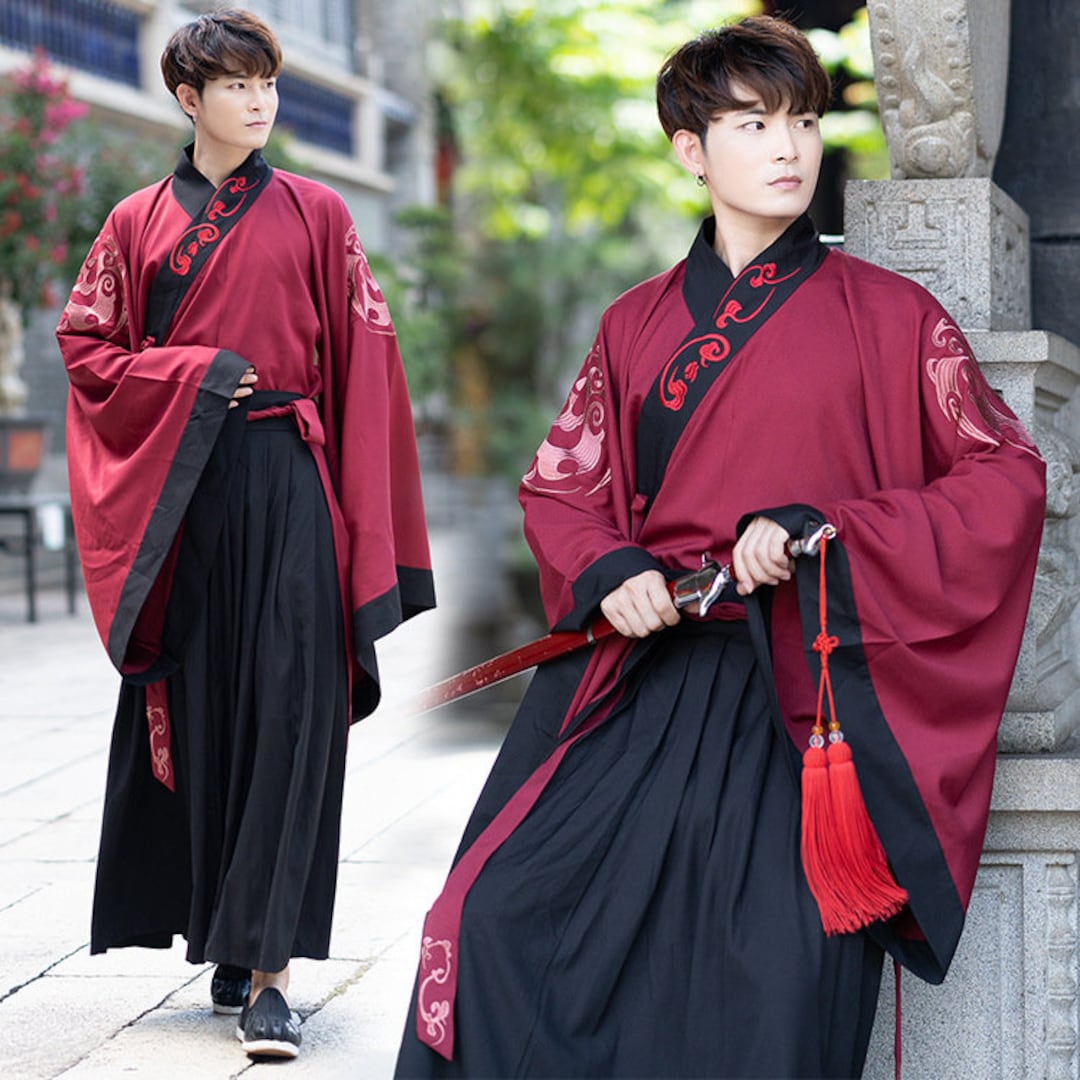 Traditional Chinese Style Embroidered Wide Sleeve Big Sleeve - Etsy