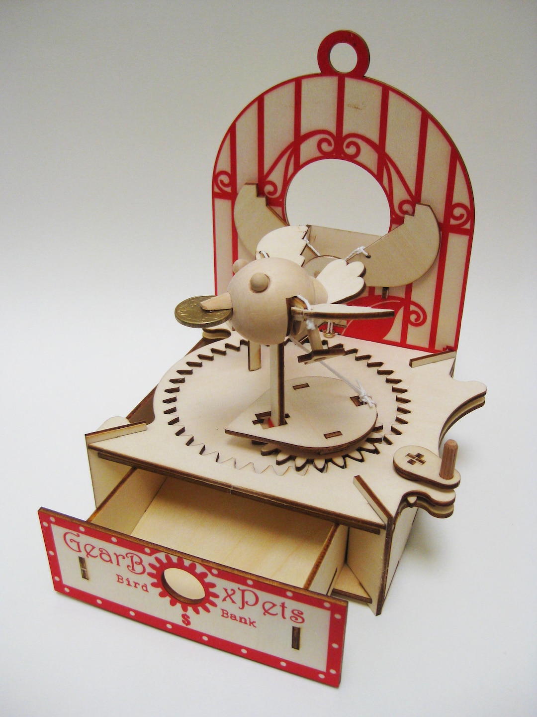Automata Kit Bird Money Bank - Gear Box Pets - Etsy