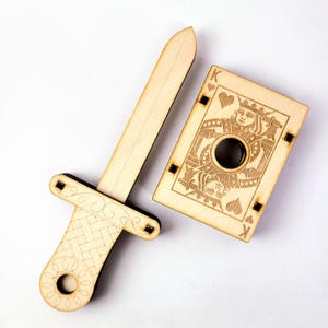 Sword Through Finger Magic Trick, Laser Cut Illusion Puzzle, Wooden DIY ...