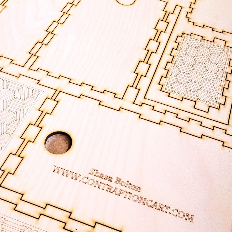 Magic Drawer Box, Lasercut Files SVG DXF PDF, Wooden Production Box ...