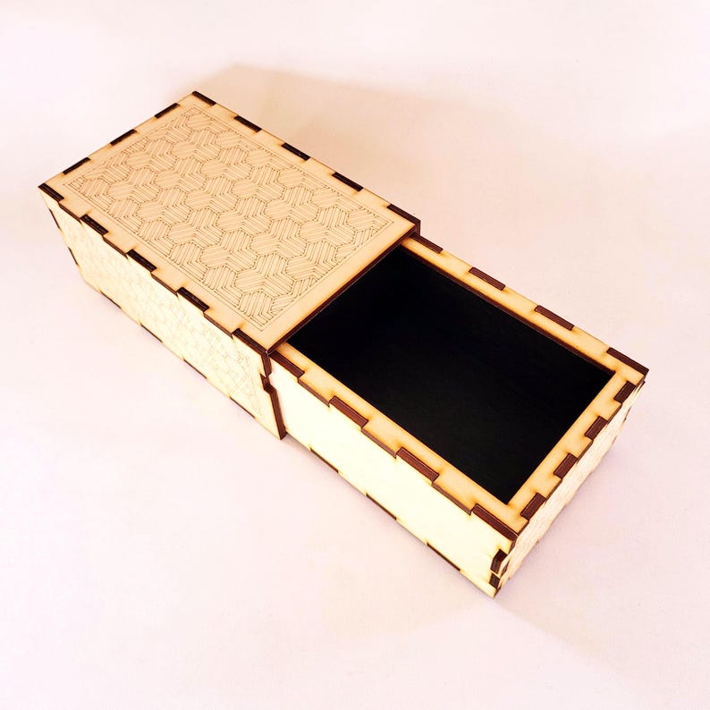 Magic Drawer Box, Lasercut Files SVG DXF PDF, Wooden Production Box ...