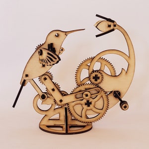Hummingbird and Flower Automaton Laser Cut Plans SVG DXF - Etsy