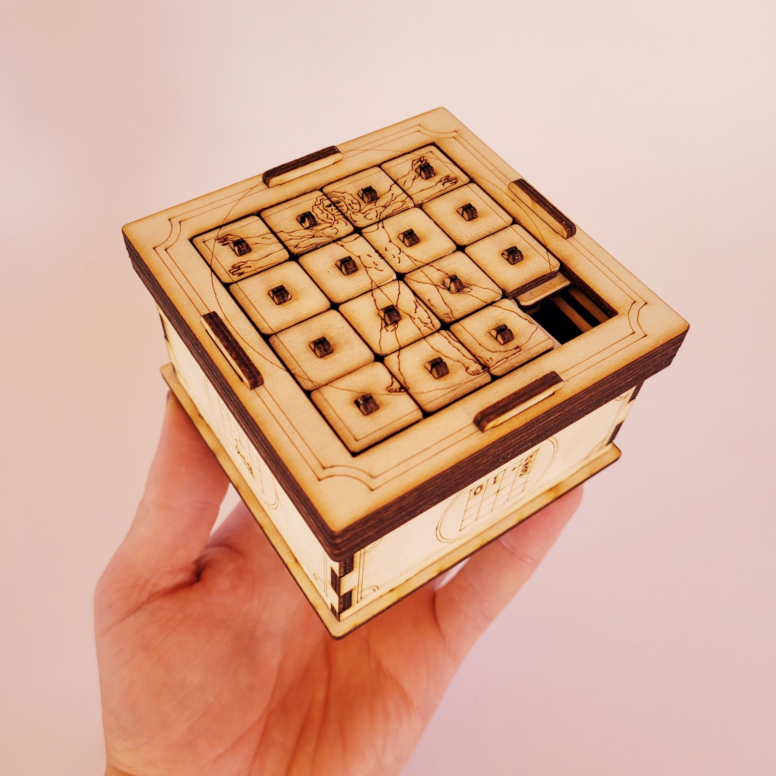 Slide Picture Puzzle Box Kit Davinci's Vitruvian Man - Etsy