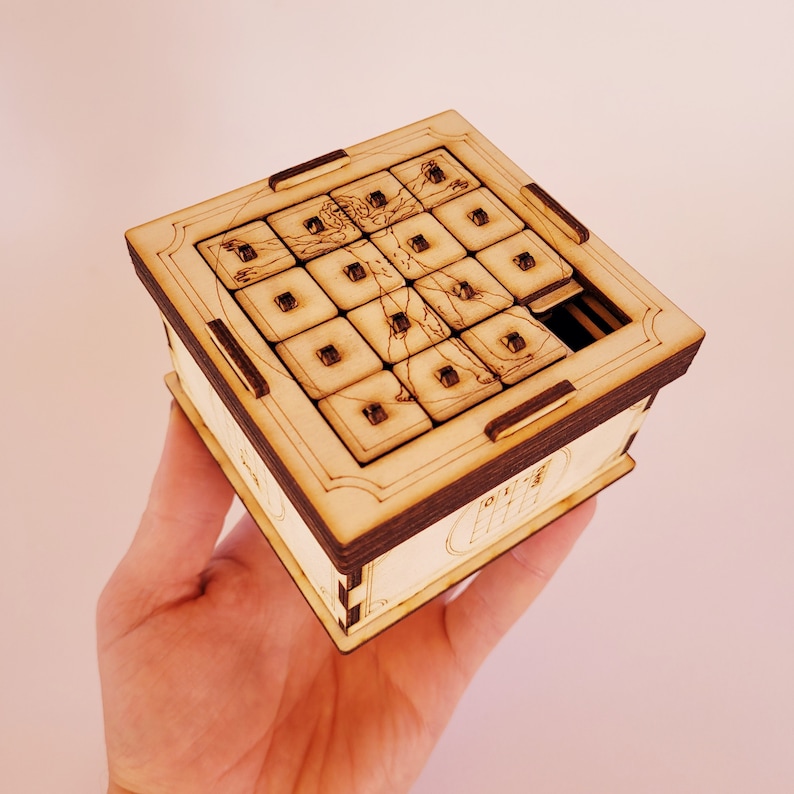 Slide Picture Puzzle Box Kit Davinci's Vitruvian Man - Etsy