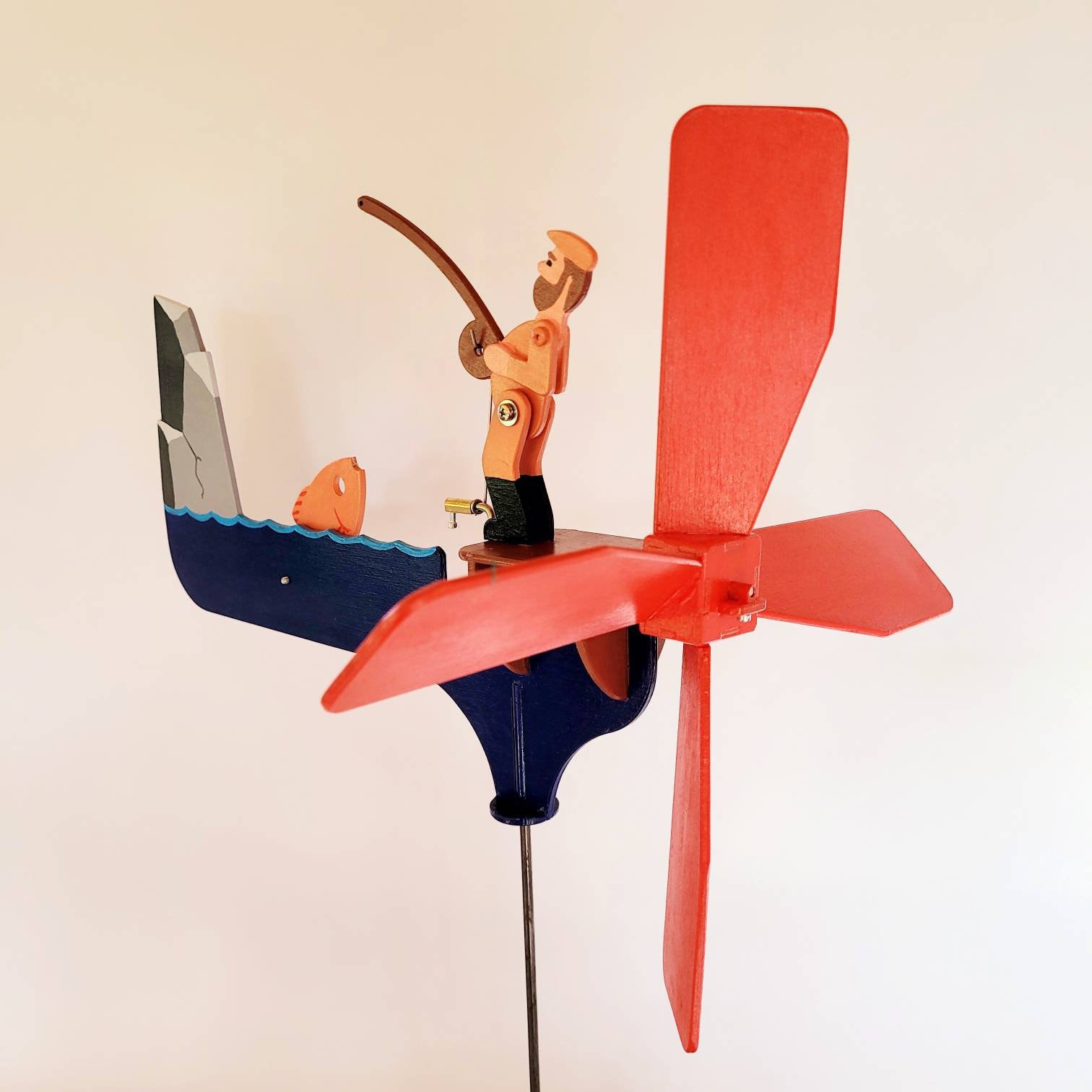 Fisherman Whirligig Plans - SVG DXF PDF - Laser Cutting - Scroll Saw - Etsy