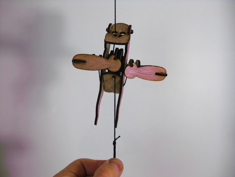 Gorilla-pulley Pet-mechanism-automata-mechanical-toy | Etsy