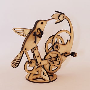 Hummingbird and Flower Automaton Laser Cut Plans SVG DXF - Etsy