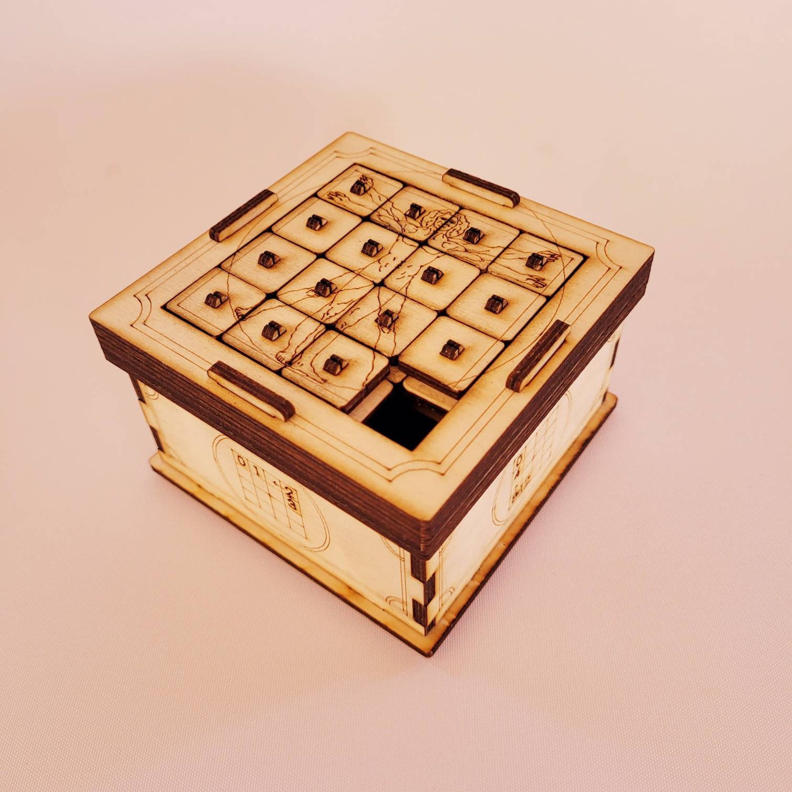 Slide Picture Puzzle Box Kit Davinci's Vitruvian Man - Etsy