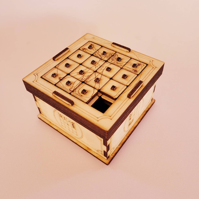 Slide Picture Puzzle Box Kit Davinci's Vitruvian Man - Etsy