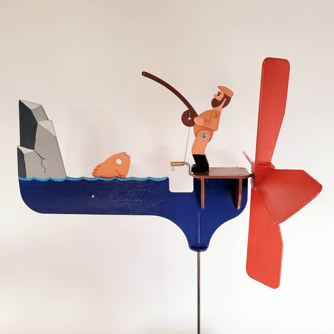 Fisherman Whirligig Plans SVG DXF PDF Laser Cutting - Etsy