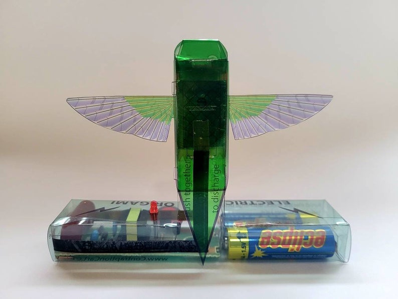 Electric Origami Hummingbird Plans Paper Automata Template - Etsy