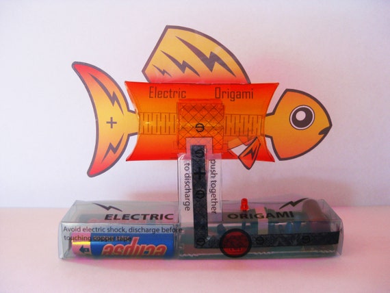 Electric Origami Fish Plans Paper Craft Automata | Etsy
