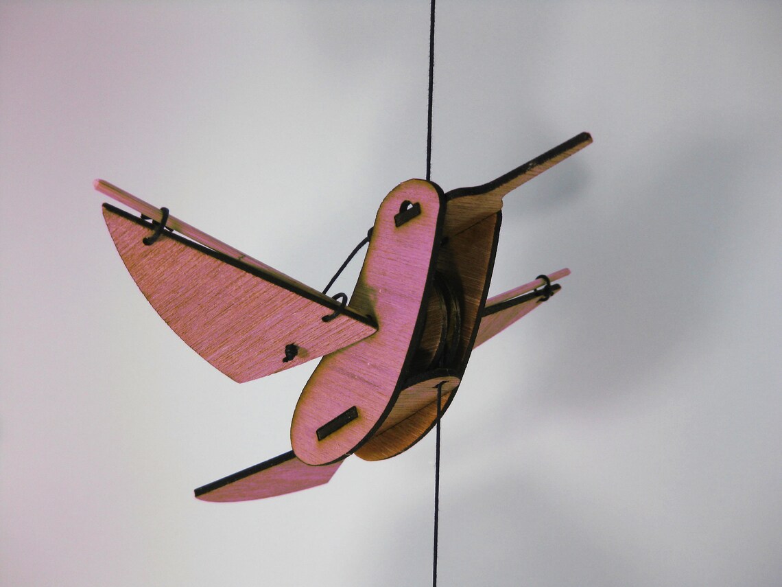 Hummingbird-automata-wooden-sculpture-kit | Etsy