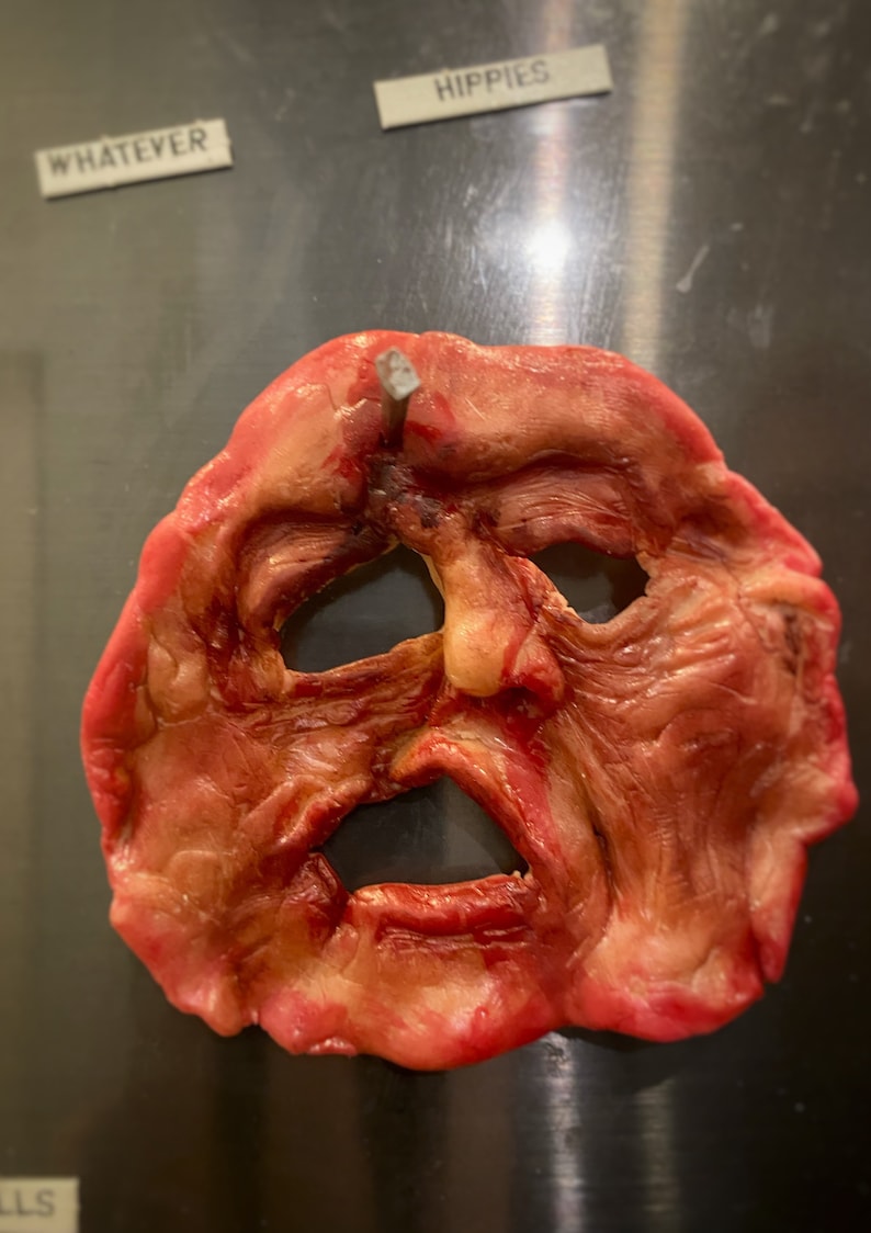 Grotesque Flayed Face Fridge Magnet: Handmade Horror Decor - Etsy