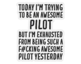 Funny Aviation Stickers, Caution Confused Pilot, Gift for Ultralight ...