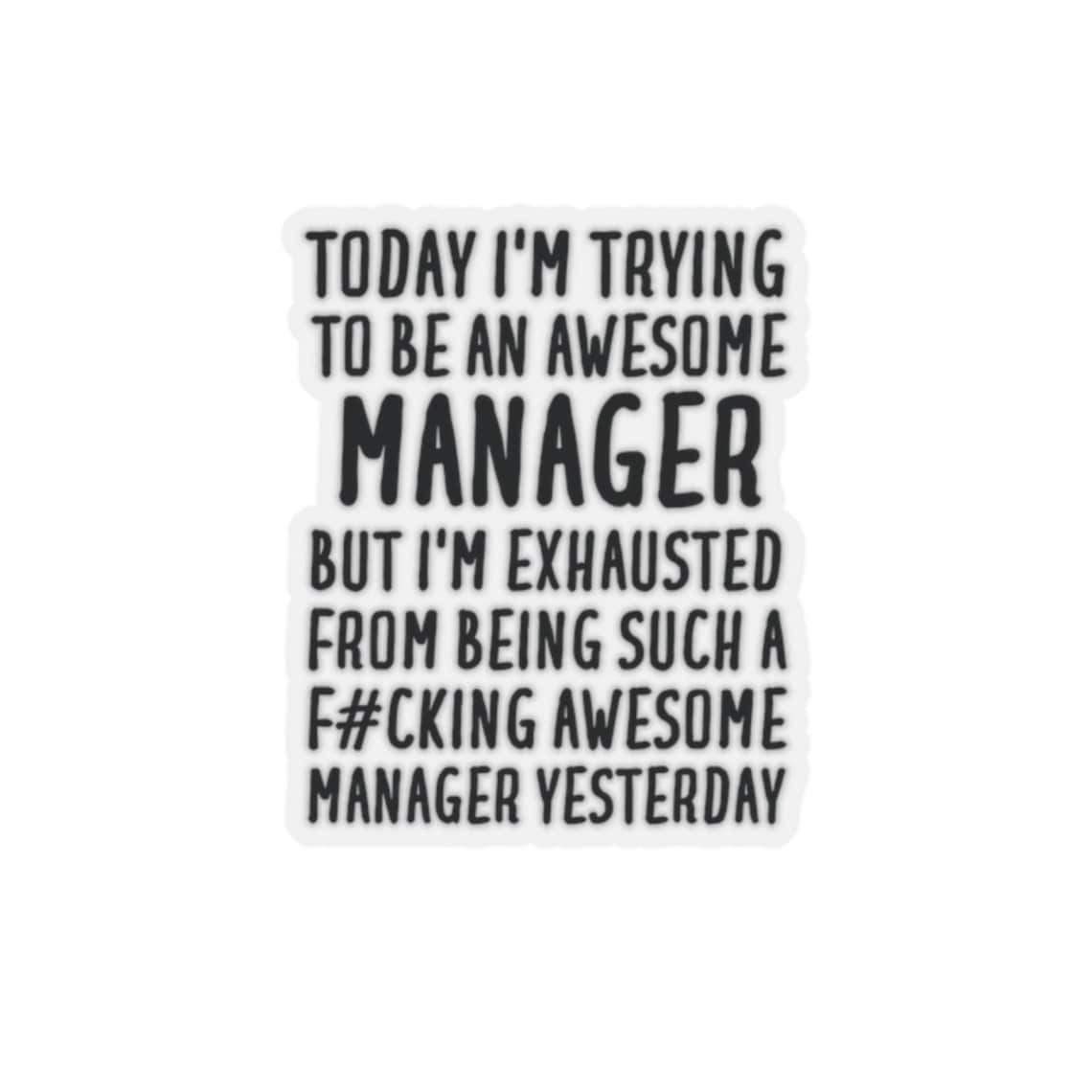 Manager Sticker Sticker for Manager Funny Manager Gift - Etsy