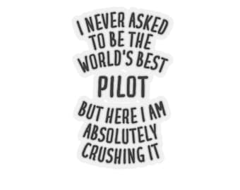 Funny Aviation Stickers, Caution Confused Pilot, Gift for Ultralight ...