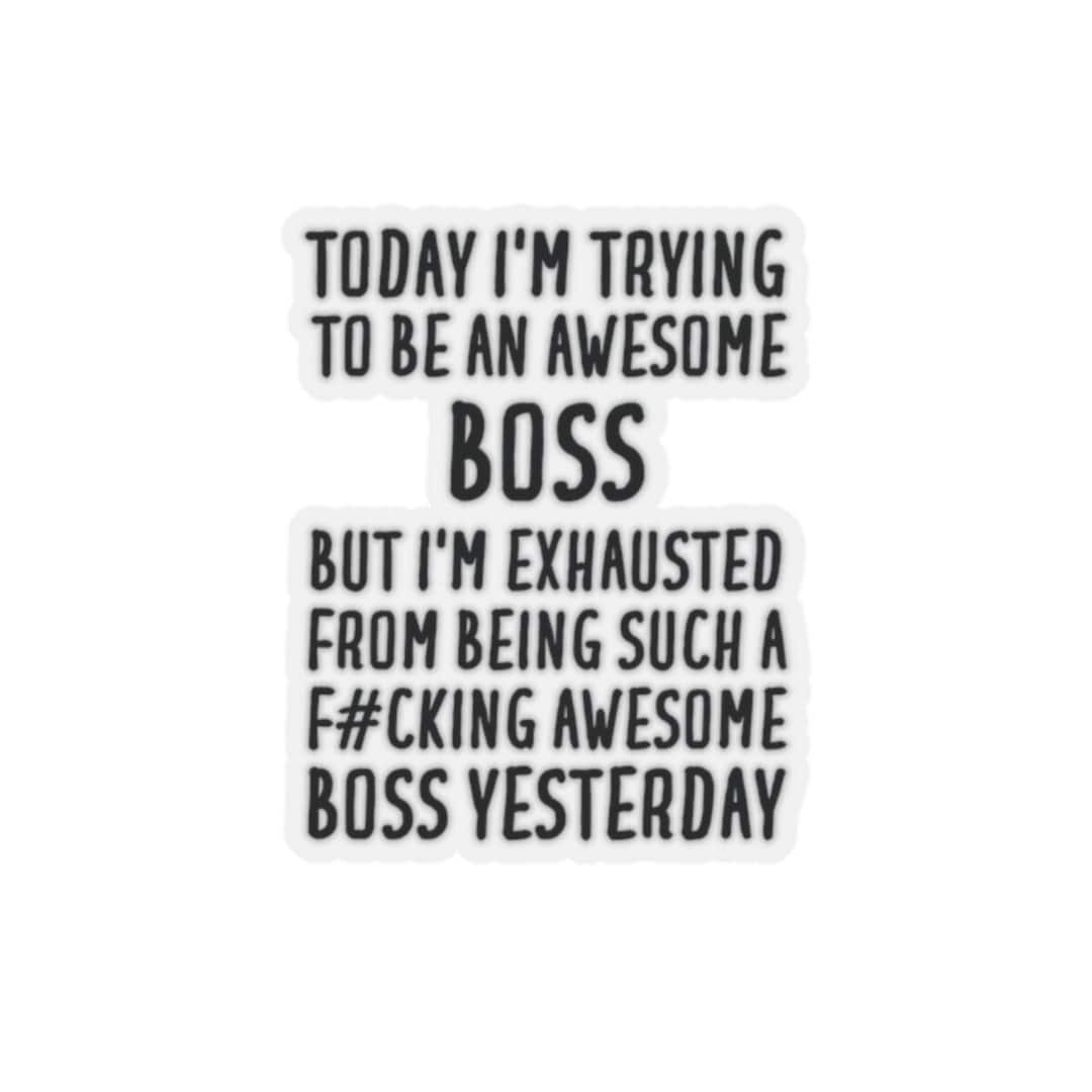 Boss Sticker, Funny Boss Gift, Sticker for Boss, Boss Sticker Gift ...