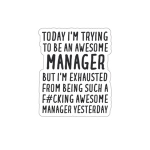 Manager Sticker, Sticker for Manager, Funny Manager Gift, Manager ...