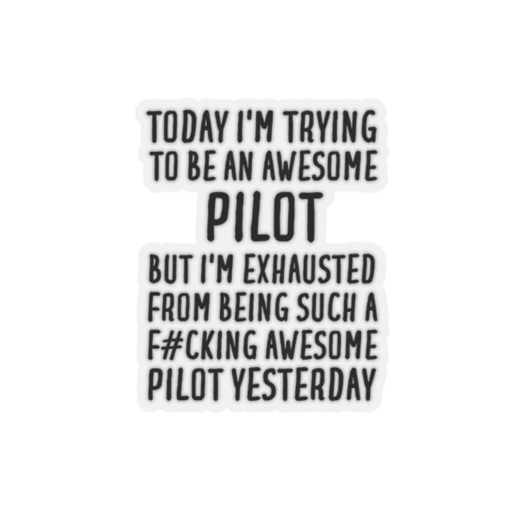 Pilot Sticker, Funny Pilot Gift, Sticker for Pilot, Pilot Gift, Pilot ...
