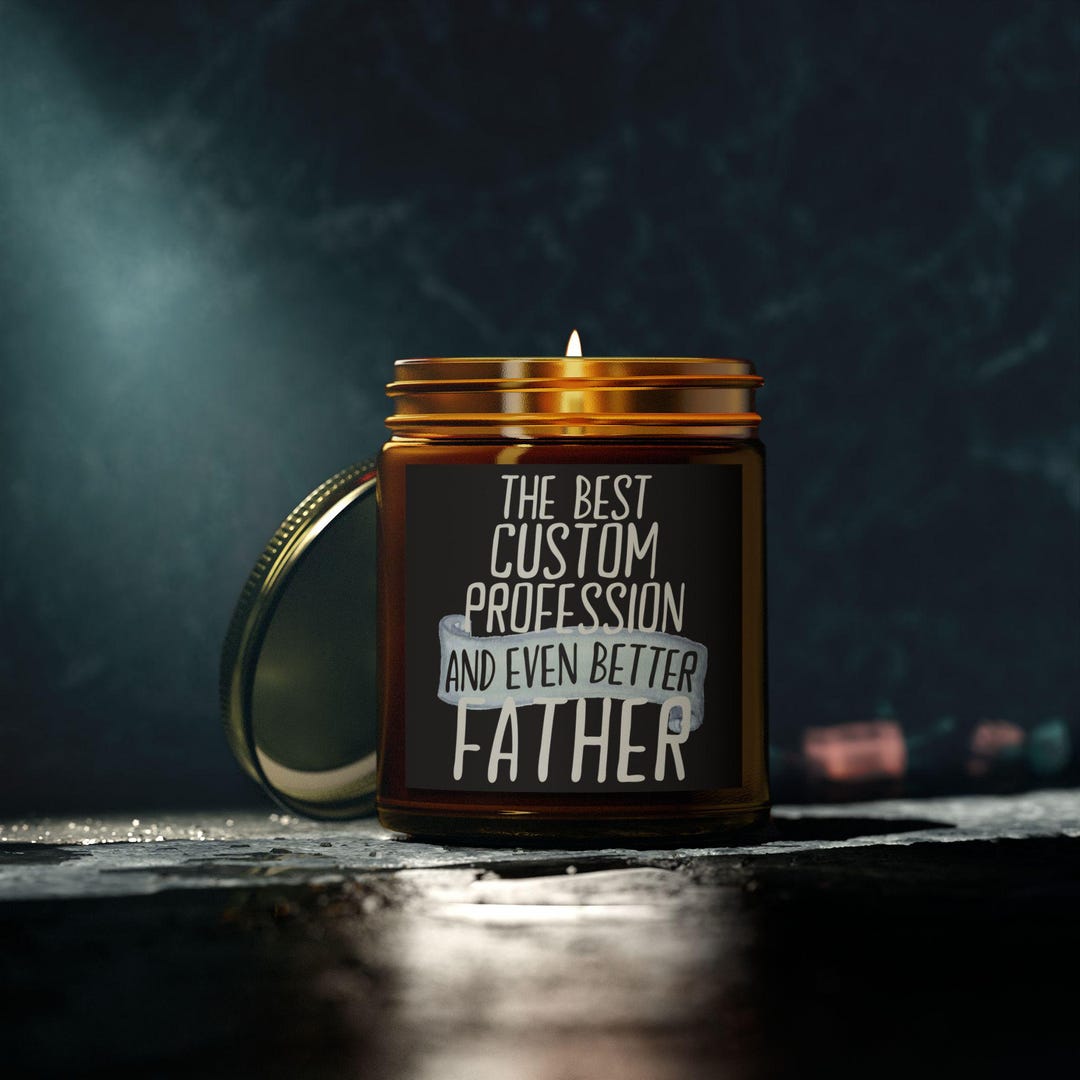 Custom Father Candles, Personalized Gift for Father, Custom Gift for ...