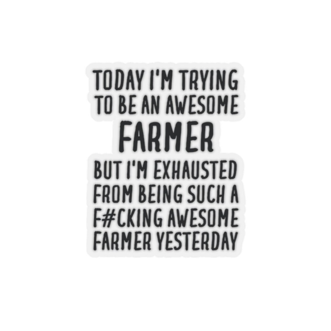 Farmer Sticker, Funny Farmer Gift, Sticker for Farmer, Farmer Gift ...