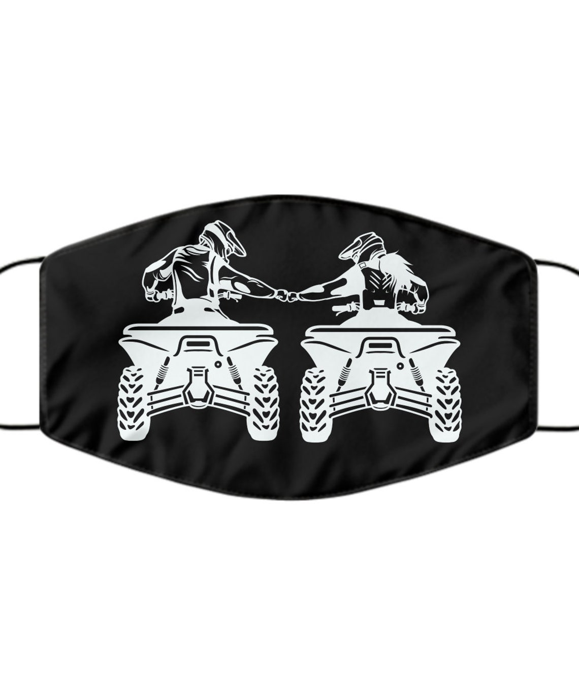 Atv Couple Black Mask Atv Guy and Girl Black Face Mask Motor - Etsy