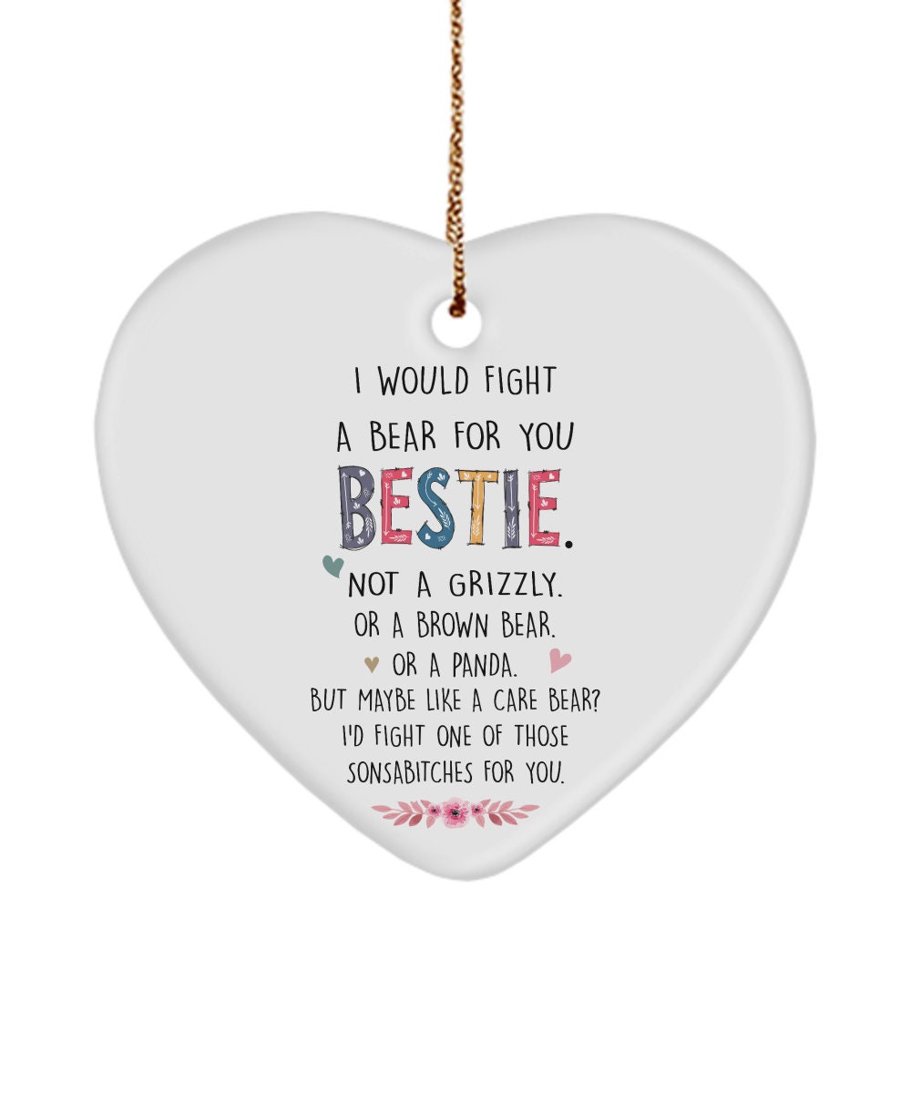 Best Friend Ceramic Keepsake, Bestie Heart Keepsake Designed & Sold By ...