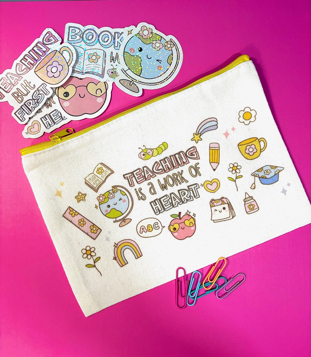 Pencil Bag, Teacher Pencil Bag, Teacher Appreciation Bag, Custom Pencil ...