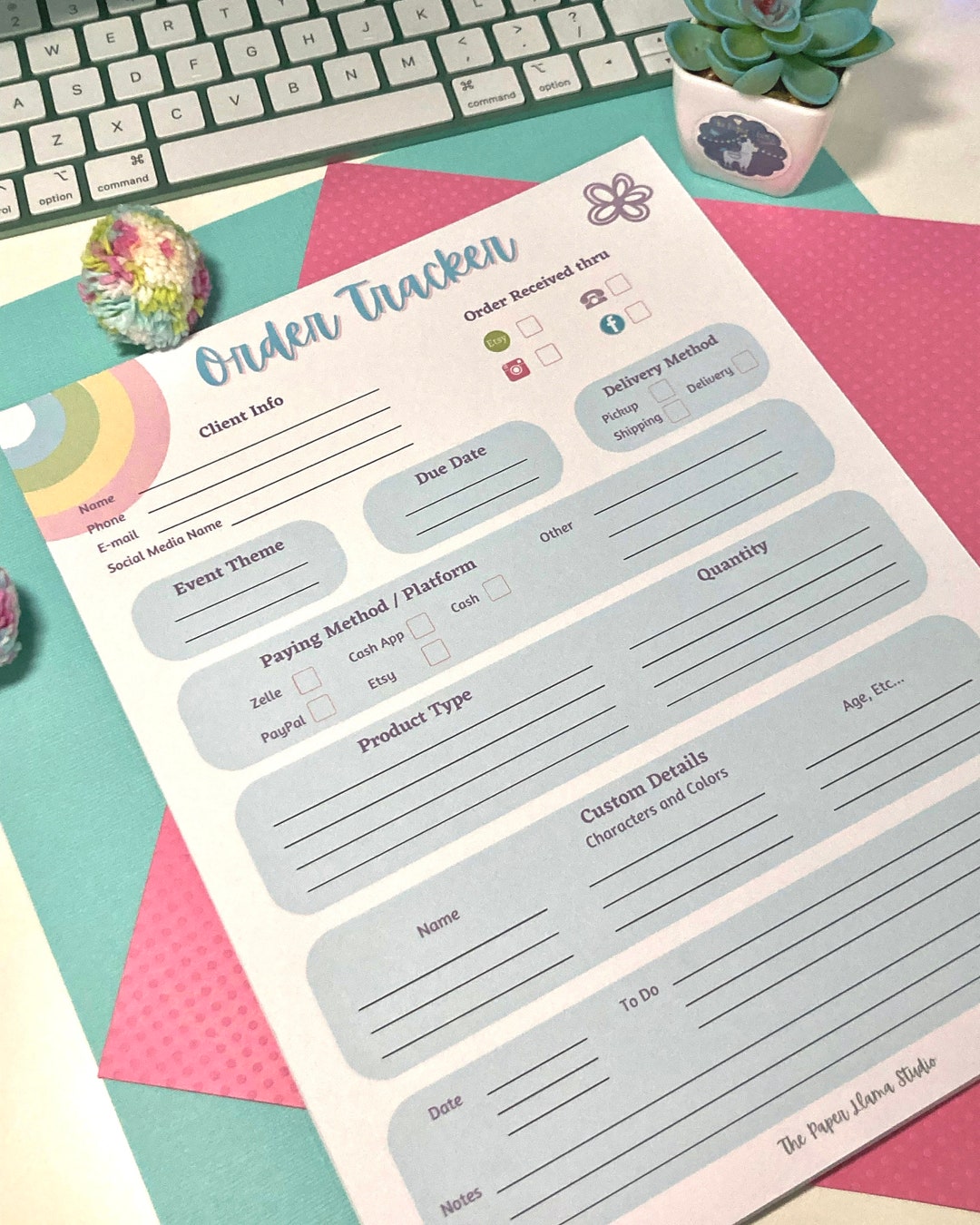 Small Business Order Tracker Notepad: Customizable Order Form - Etsy