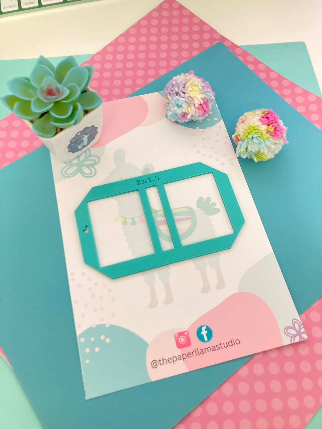 3D Printed Mini Post-it Guide: Bookbinding Ruler (2x1.5) - Etsy
