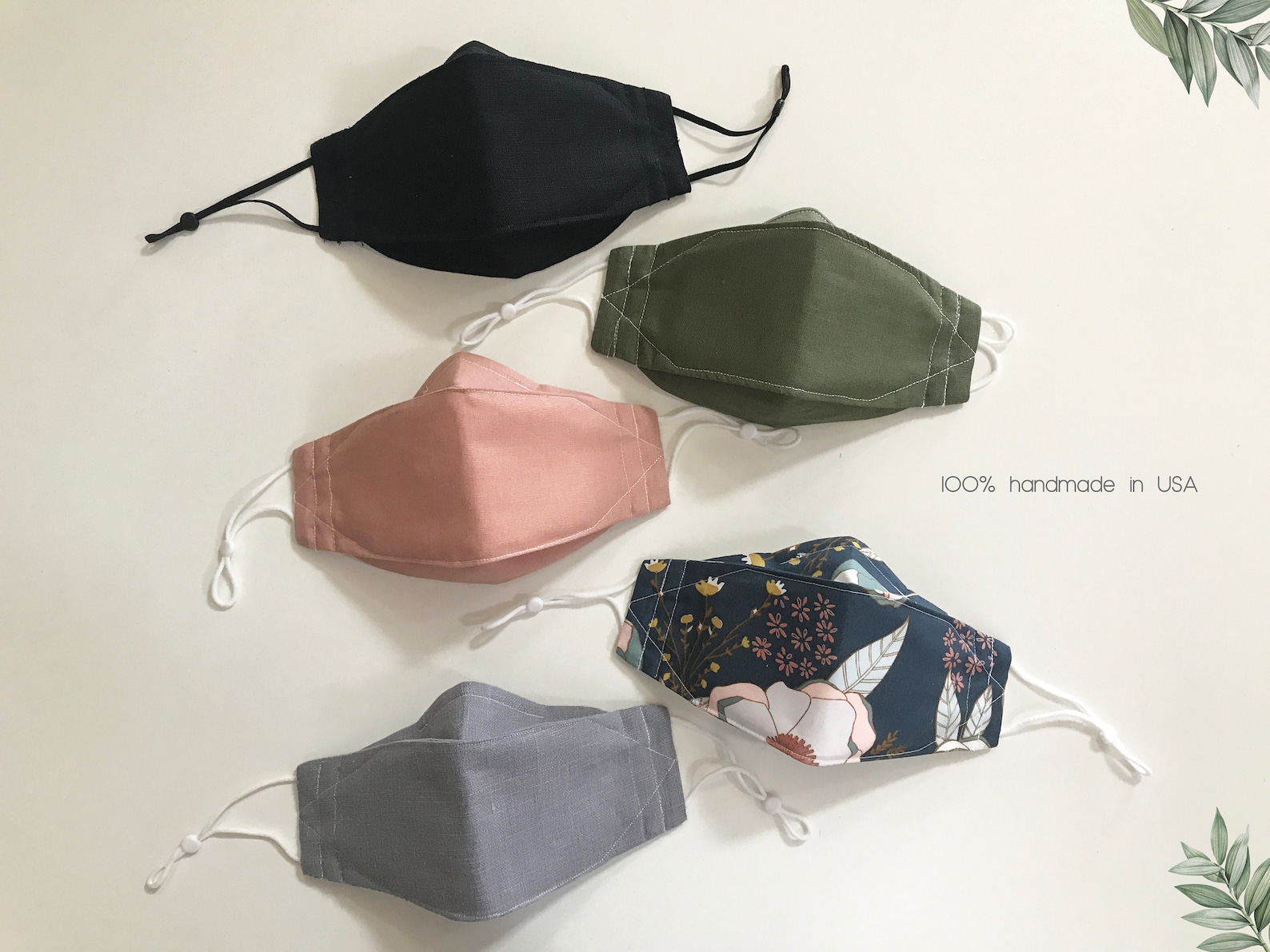 Handmade Face Masks New Style W/ 5 Extra Filters Nose Wire | Etsy