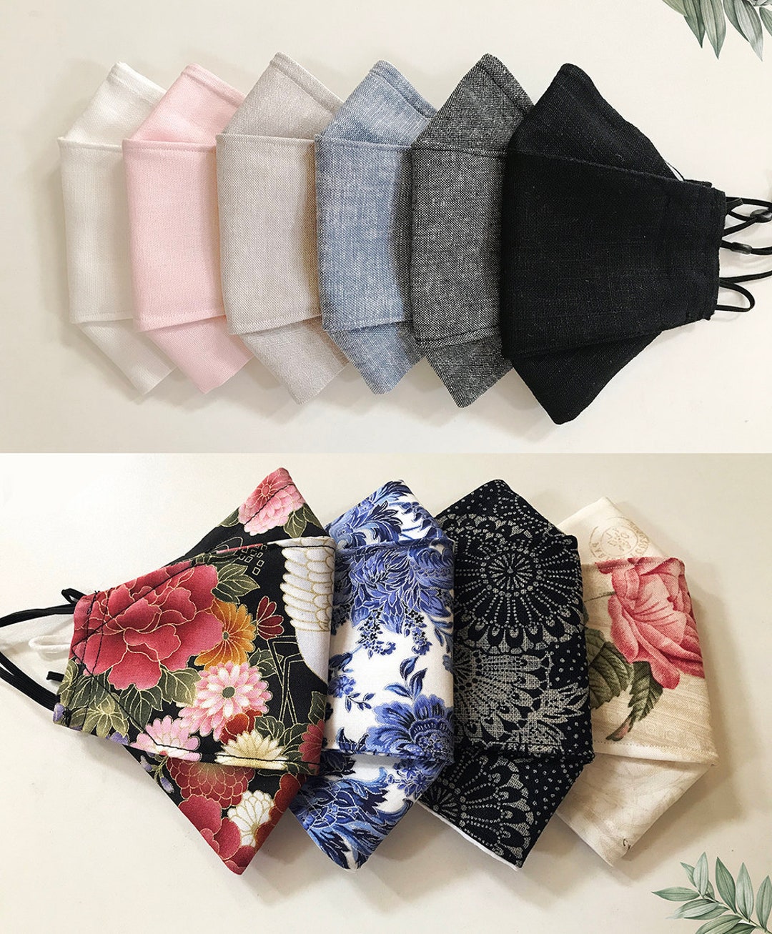 Handmade Face Masks - New 3D Origami Style W/ 5 Extra Filters, Nose ...