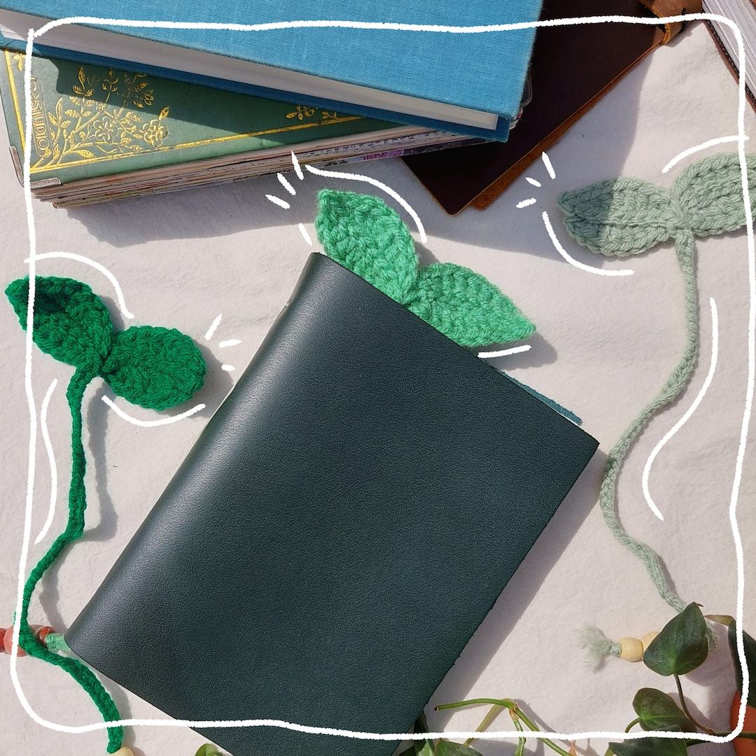 Crochet Plant Sprout Bookmark | Custom Plant Bookmark- Book Lover Gift ...