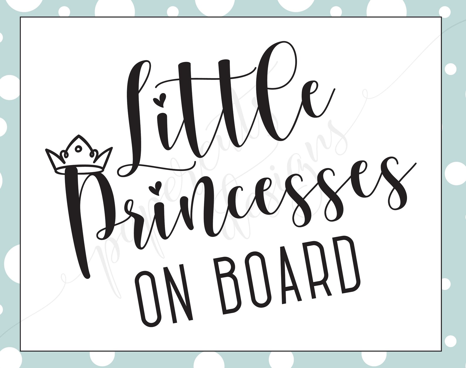 SVG ONLY - Little Princesses on Board - Etsy