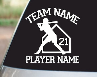 Custom Softball Decal, Personalized Softball Decal, Pitcher Silhouette ...