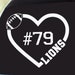 Football Personalized Custom | Football Player Number | Car Window ...