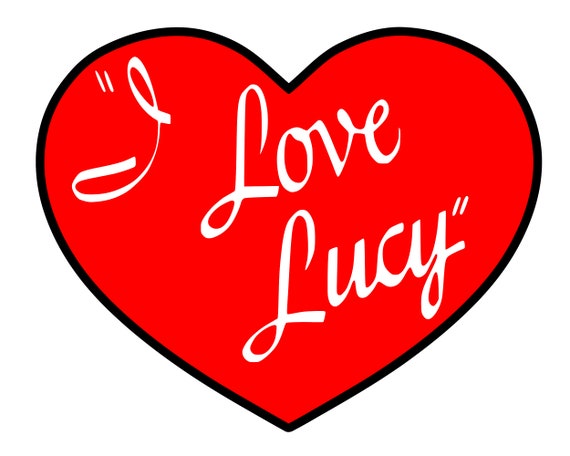 I Love Lucy Logo Black And White