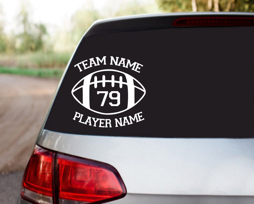 Football Player Decal | Personalized Football Decal Sticker | Team Car ...