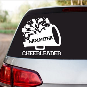 Cheerleader Decal | Cheerleading Decal | Megaphone Decal | Personalized ...