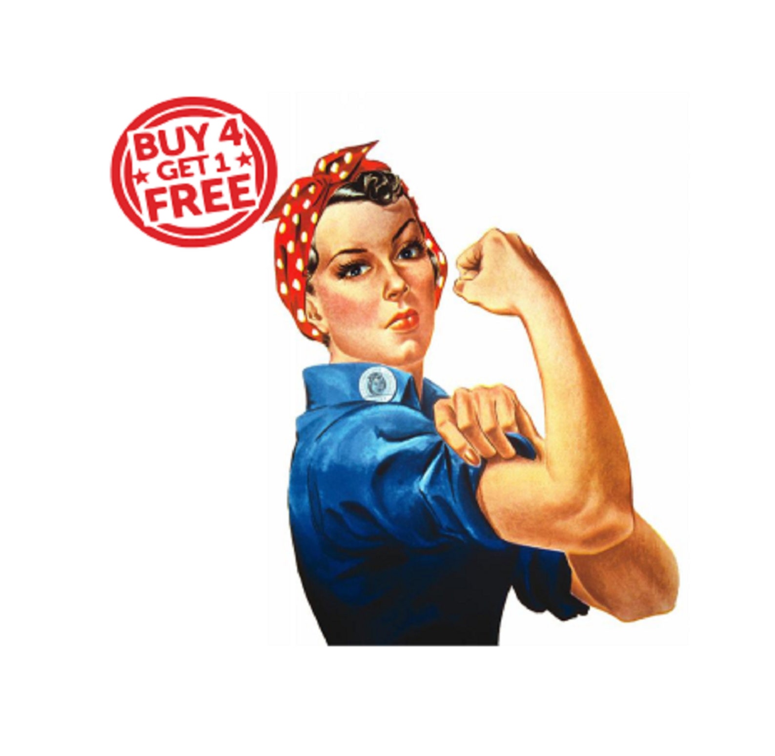 Rosie the Riveter Girl Power Friend Gift Cool Sticker | Etsy