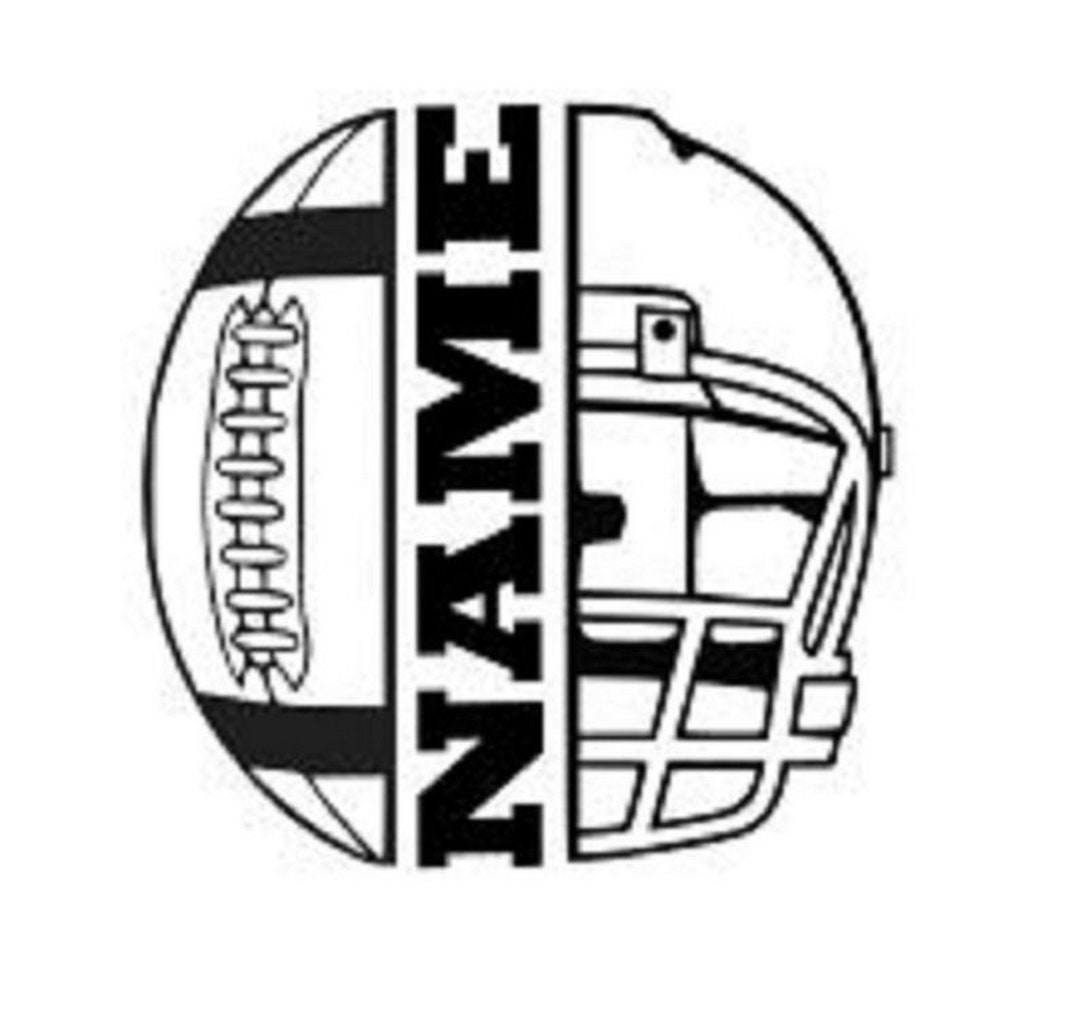 Football Team Decals Sticker Vinyl Custom Personalized Helmet Football ...