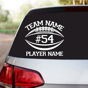 Football Window Decal | Personalized Sports Team | Decal Sticker | Team ...