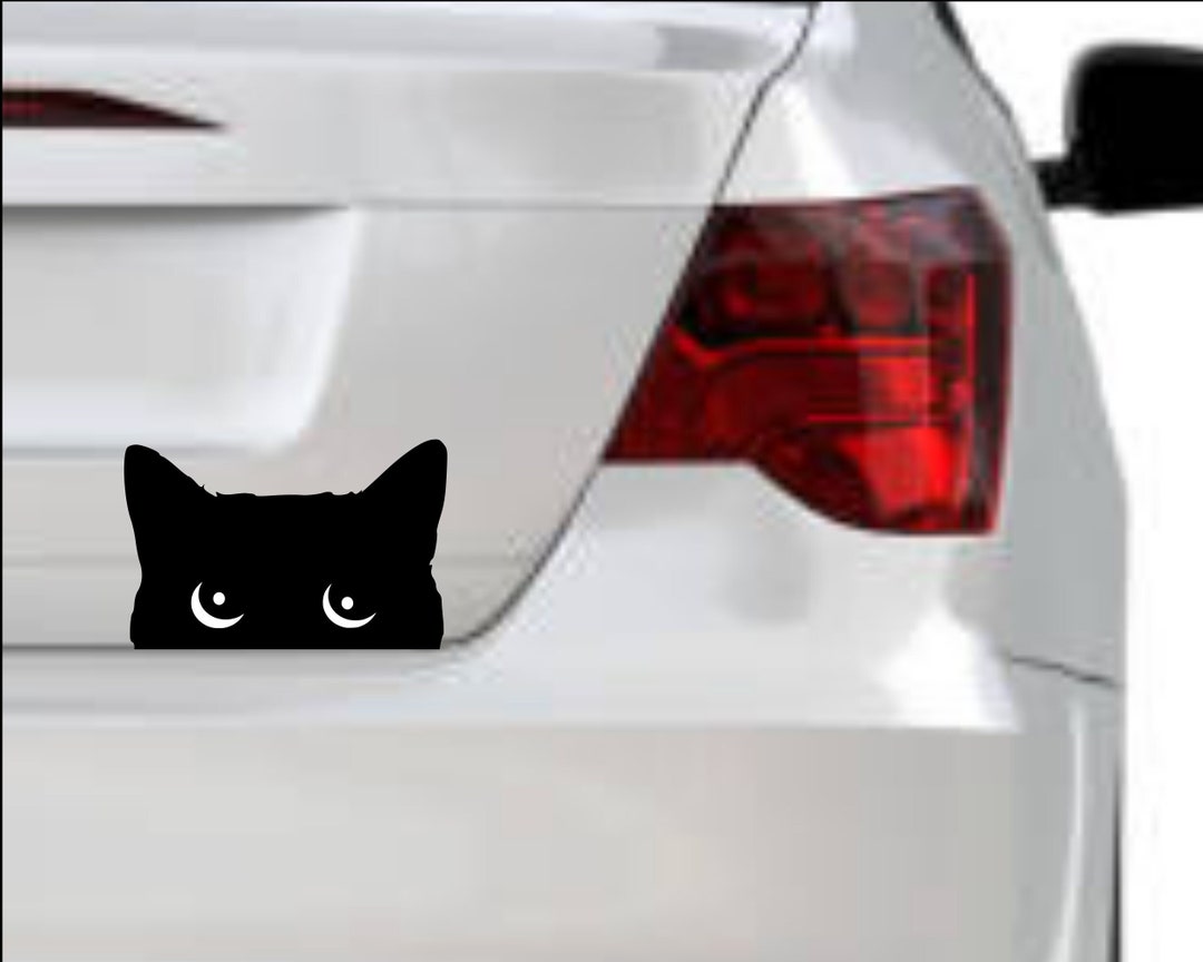 Cat Decal Sticker, Peeking Cat Vinyl Decal, Car Decal, Bumper Sticker ...