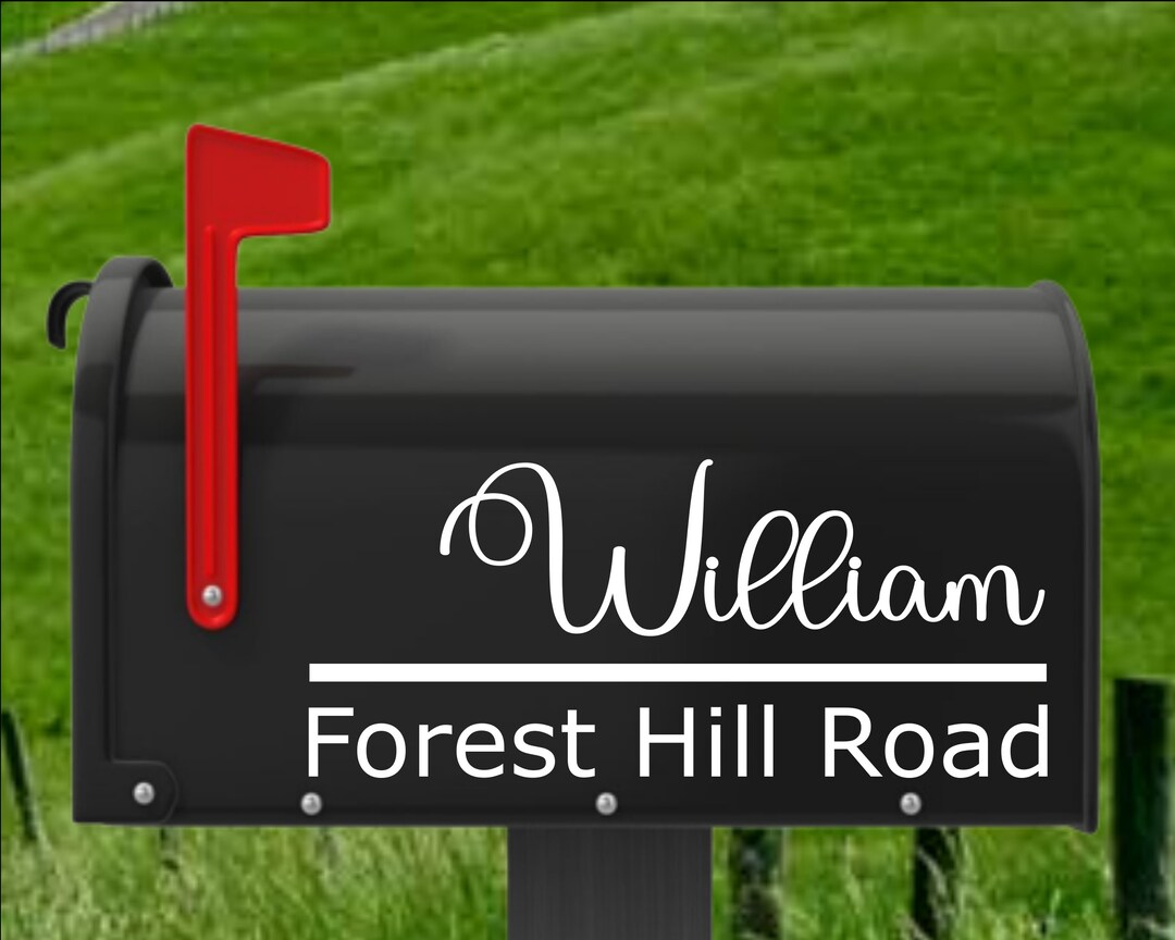 Personalized Mailbox Decal, Mailbox Decal, Address Decal, Mailbox Vinyl ...