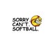 Sorry Can't Softball Stickers, Softball Decals, Softball Mom Stickers ...