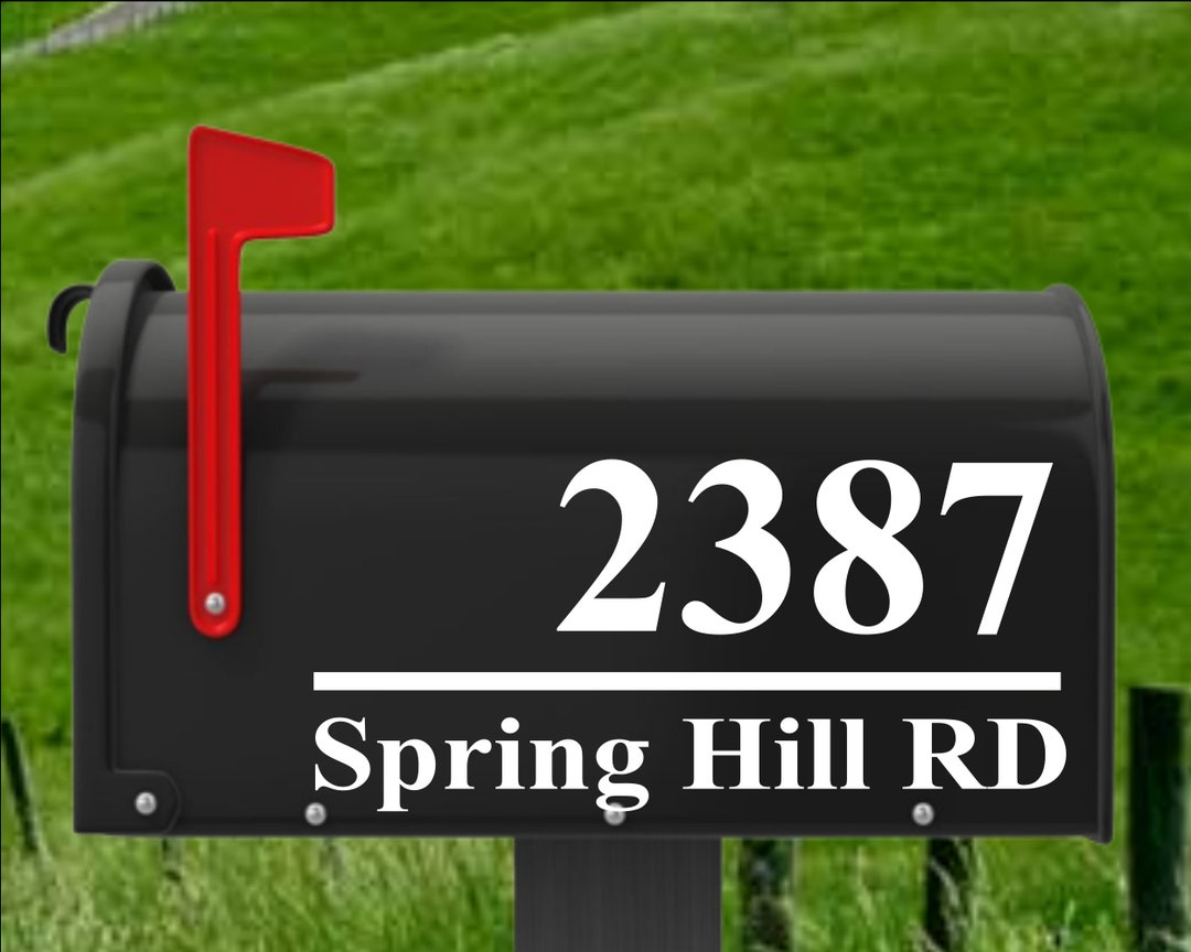 Personalized Mailbox Decal, Mailbox Decal, Address Decal, Mailbox Vinyl ...